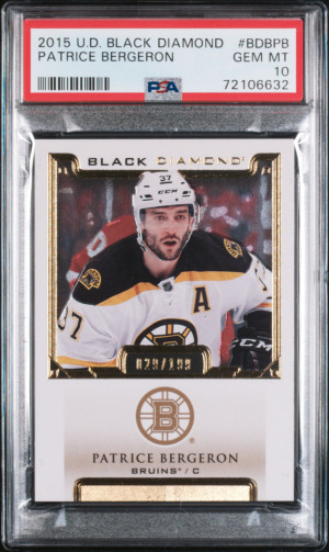2015 UPPER DECK BLACK DIAMOND PATRICE BERGERON #/199 PSA 10 | MCP
