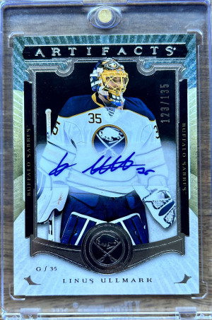 Linus Ullmark Artifacts Rookie Autograph 123/135 (Redemption) | MCP