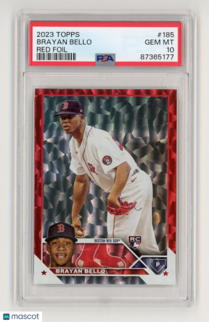 2023 Topps #185 BRAYAN BELLO Rookie Card RC RED ICE FOIL #/199 - GRADED ...