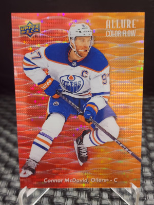 2023-24 Upper Deck Allure Red Orange Spectrum Color Flow Connor McDavid ...