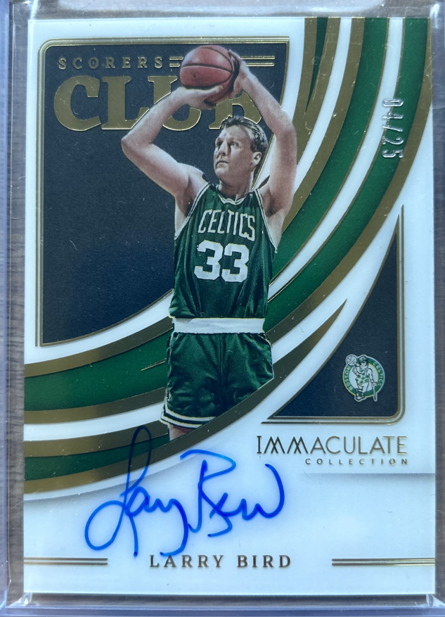2021-22 Panini Immaculate Larry Bird Auto 04/25 | MCP