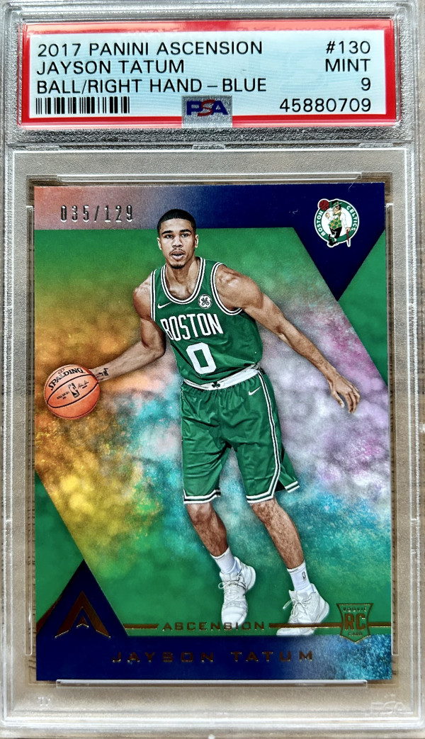 2017-18 Ascension Blue /129 Jayson Tatum (Dribbling Right Hand) Rookie ...