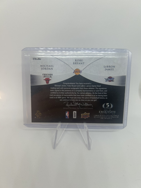 Michael Jordan Kobe Bryant Lebron James Custom Tripple Auto Card | MCP