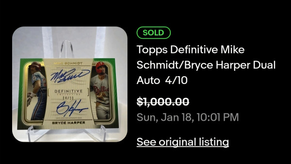 Bryce Harper / Mike Schmidt Dual Auto #'d 2/5 | MCP
